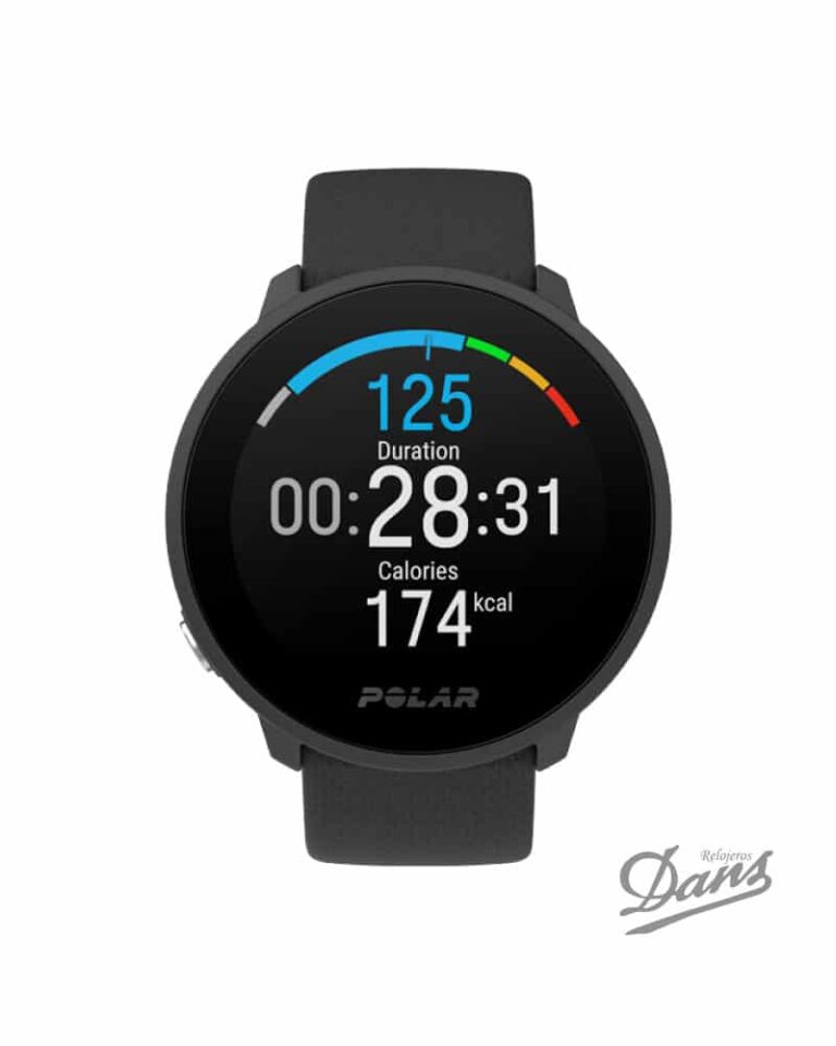 Reloj deportivo Polar Unite GPS azul y negro | Dans Relojeros